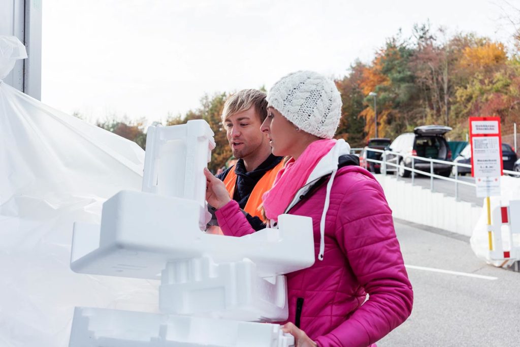 Styropor entsorgen: Gelbe Tonne | Restmüll | Wertstoffhof